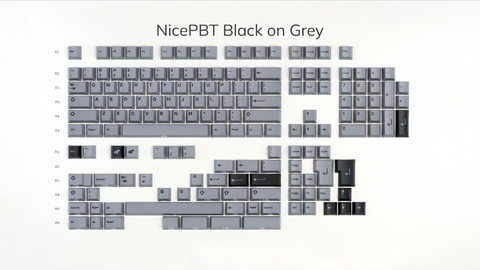 NicePBT Black on Grey – CannonKeys