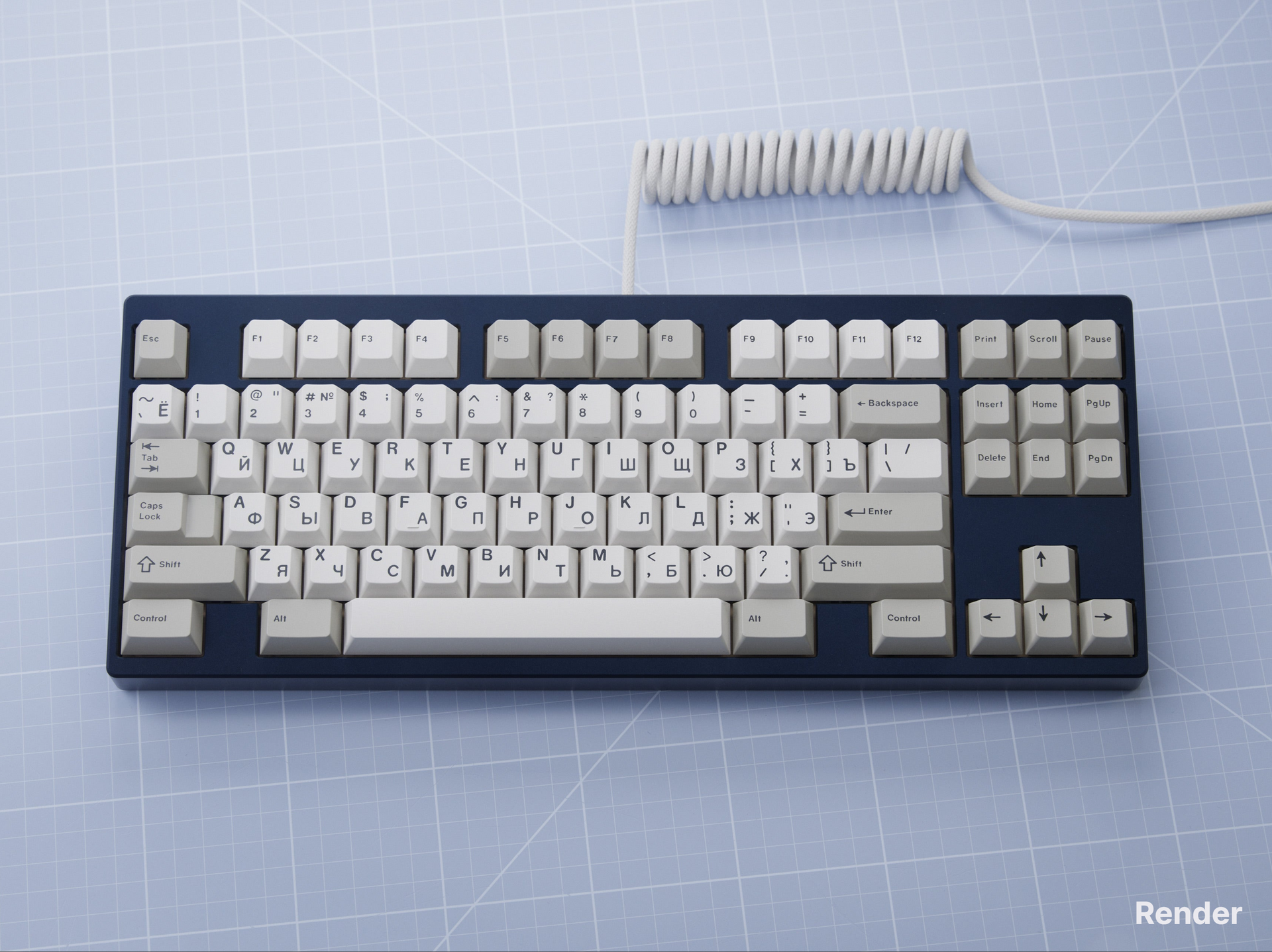 GMK Cyrillic Beige & Cyrillic White on Black – CannonKeys