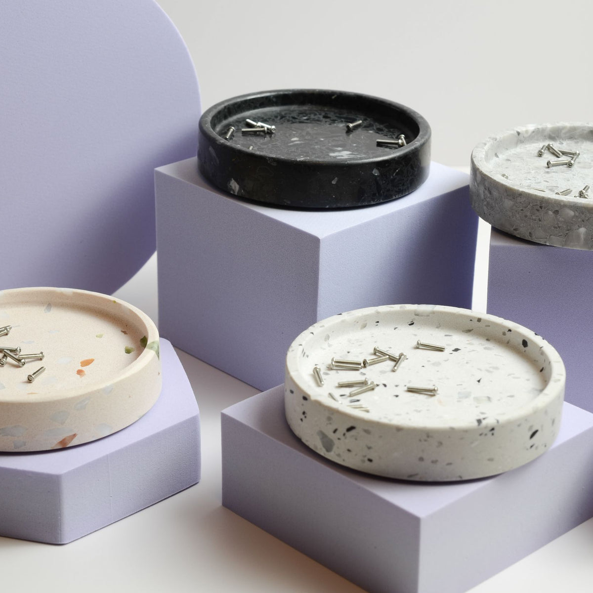 CannonKeys Terrazzo Stone Screw Tray