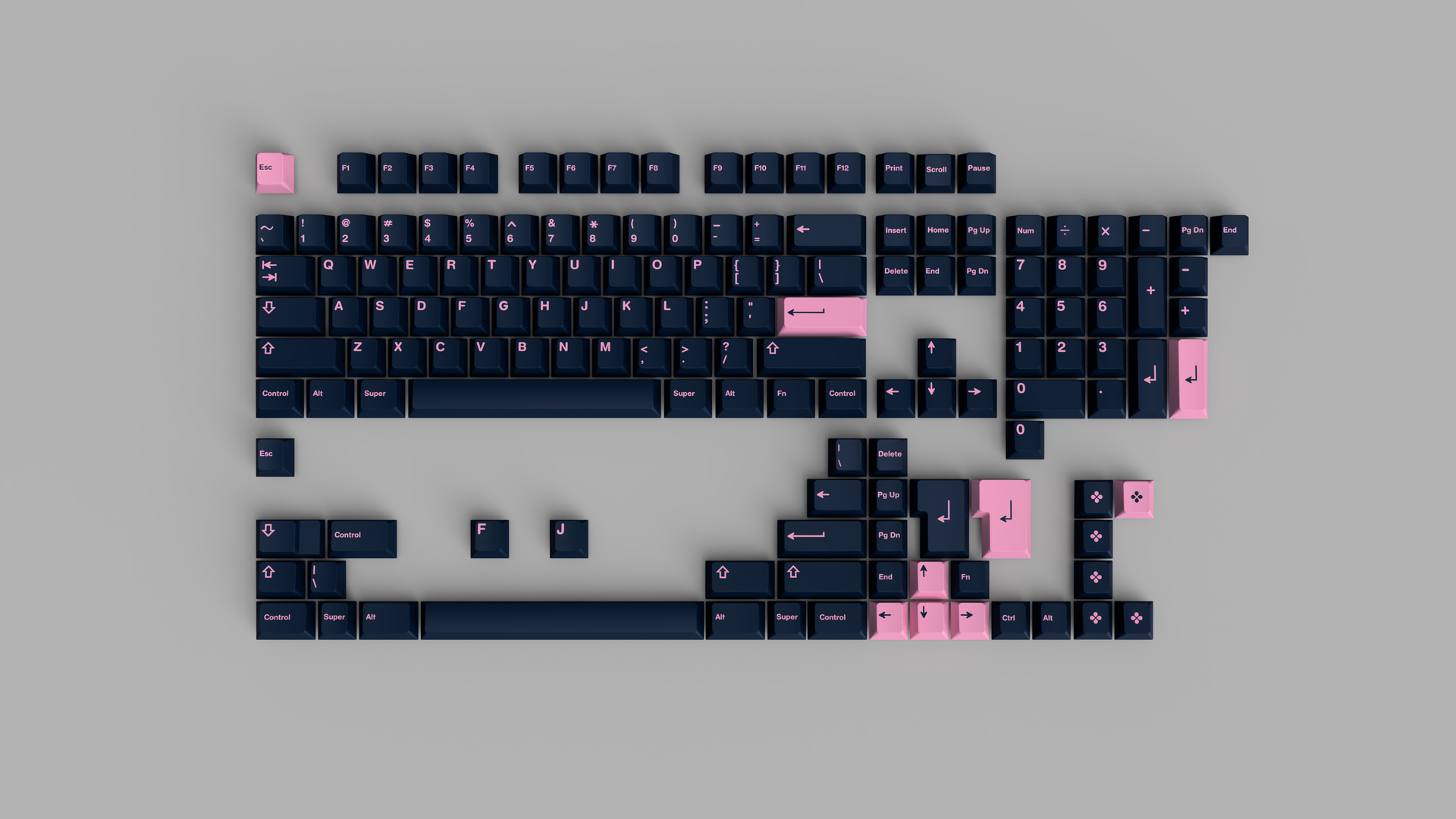 GMK Pink on Navy – CannonKeys